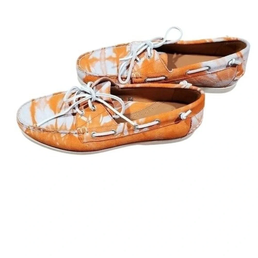 Polo Ralph Lauren | Shoes | Polo Ralph Lauren Boat Shoes Orange Tiedye ...